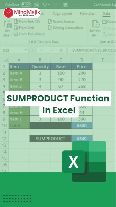 How to Use SUMPRODUCT Function in Excel? Data Analysis SECRET🤯 # ...