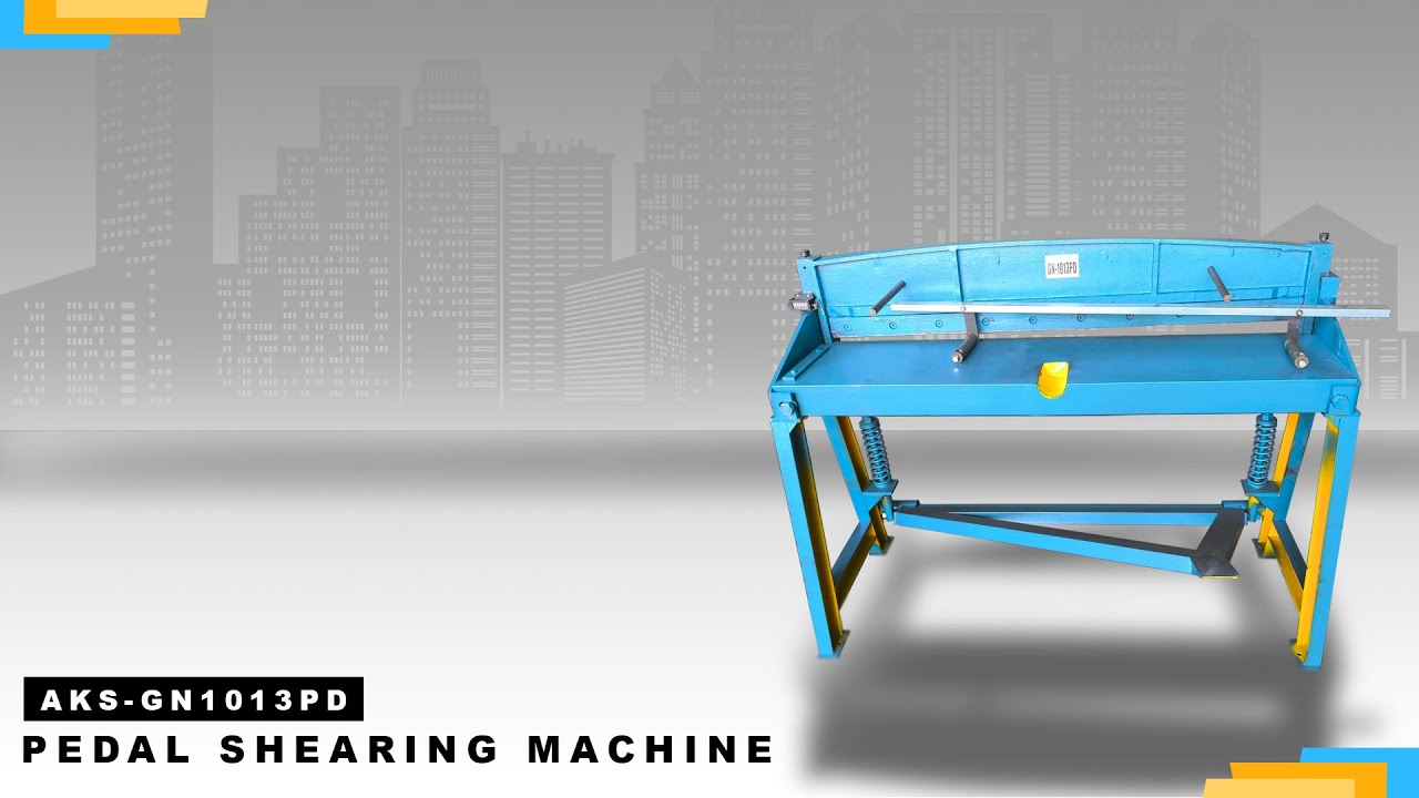 Mesin potong plat besi manual - Pedal shearing machine AKS-GN1013PD ...