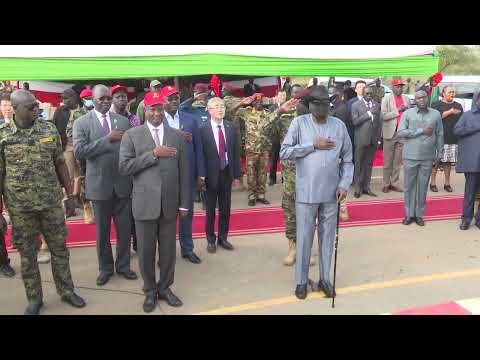 South Sudan President Salva Kiir urinating on himself in public