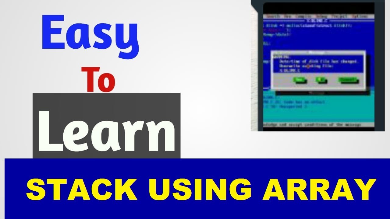 Data Structure : Implementation of Stack Using Array in C - YouTube
