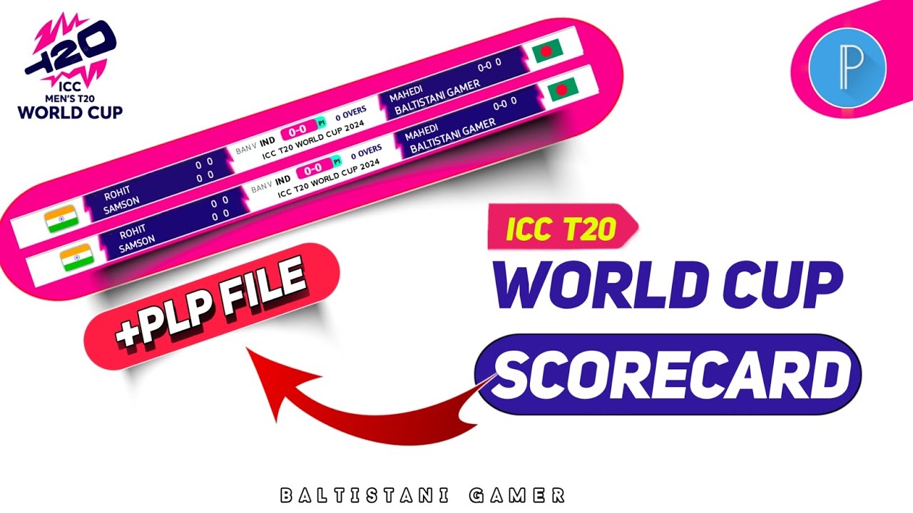 ️ ICC World Cup 24 Scorecard Plp File 🔥 T20 WC 24 Score Overlay Editting #ICC #cricket - YouTube