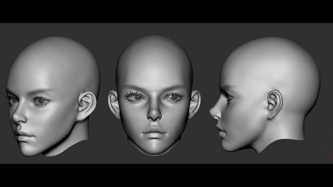 FEMALE HEAD MODELING IN MAYA - PART - 03 - YouTube