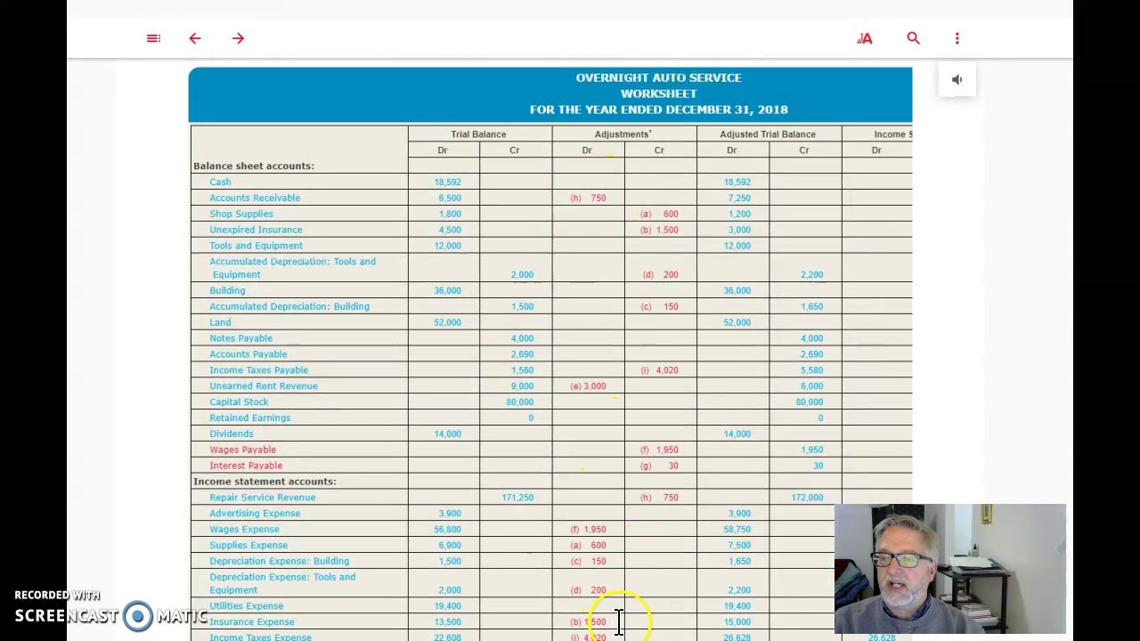 Comprehensive Problem 1 - Worksheet Textbook example - YouTube