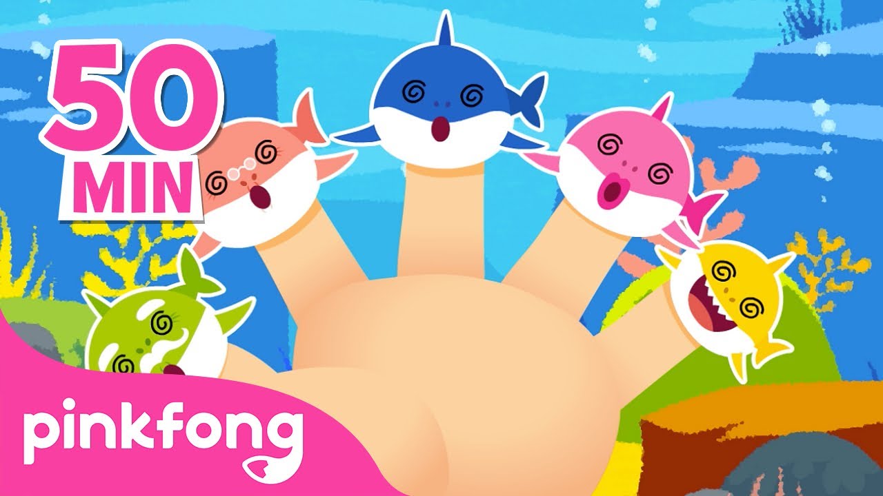 Shark Finger Family dan lain lain | Nyanyi sama Bayi Hiu | Lagu Anak ...