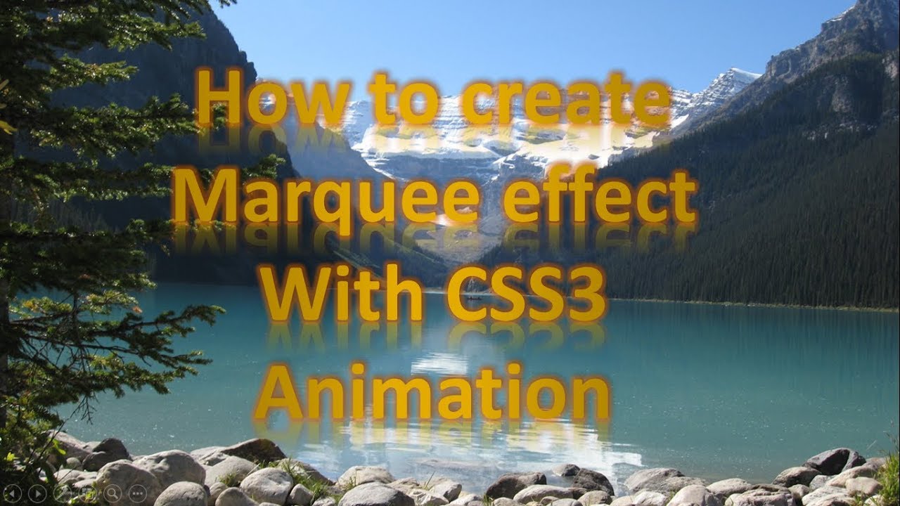 How To Create Marquee Effect With CSS3 YouTube How To Create Marquee Effect With CSS3 YouTube