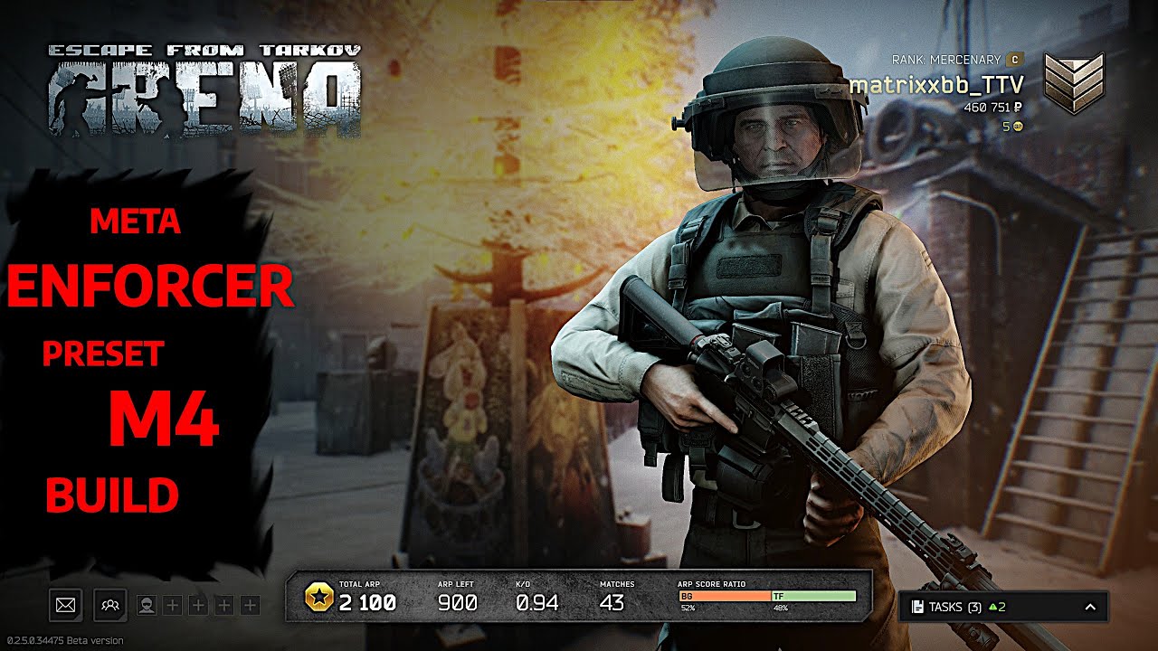 Escape From Tarkov Arena Meta Early Wipe M4 Build | Enforcer Build | Patch 0.2.5.0 - YouTube