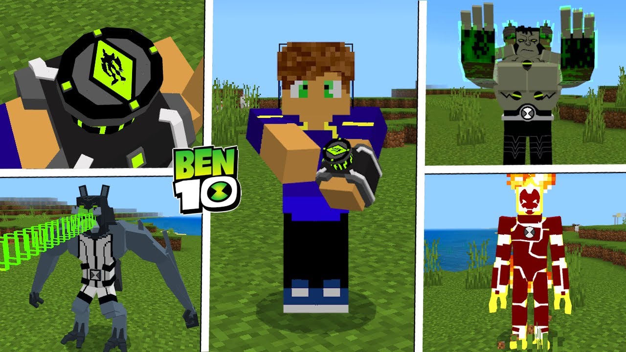 NOVO!! MELHOR ADDON DO BEN 10 V7 NO MINECRAFT PE!! - YouTube