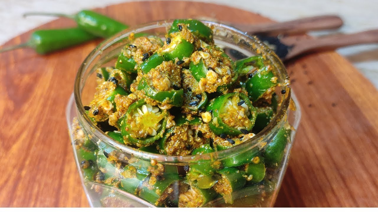 Instant Hari Mirch Achar | Green Chilli Pickle Recipe | Recipe By Food ...