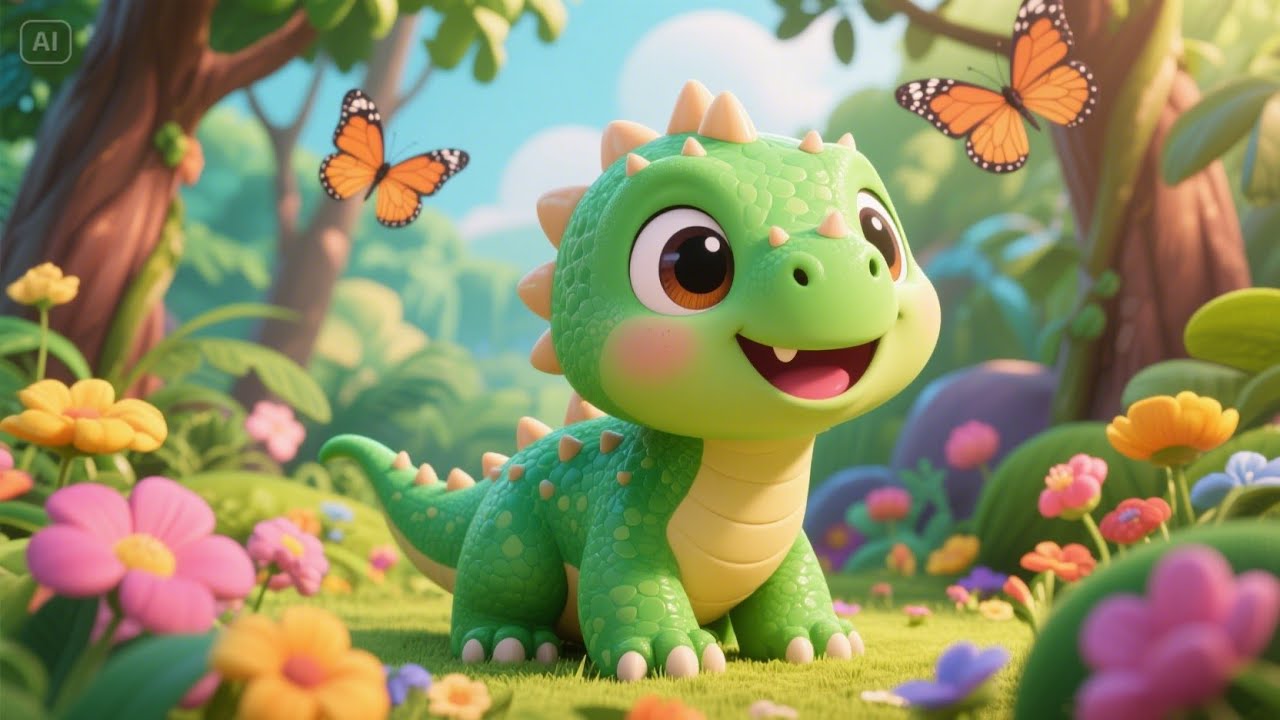Baby Dino Kids Rhyme / Nursery Rhyme about Dinosaur - YouTube