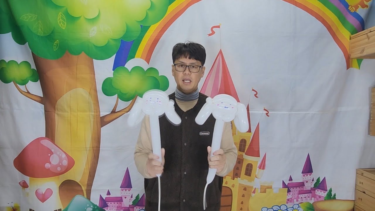 96시나모롤캐릭터만들기 Balloonmagic 매직풍선배우기 쉬운매직풍선만들기 요술풍선만들기 조이플러스 재미있는풍선