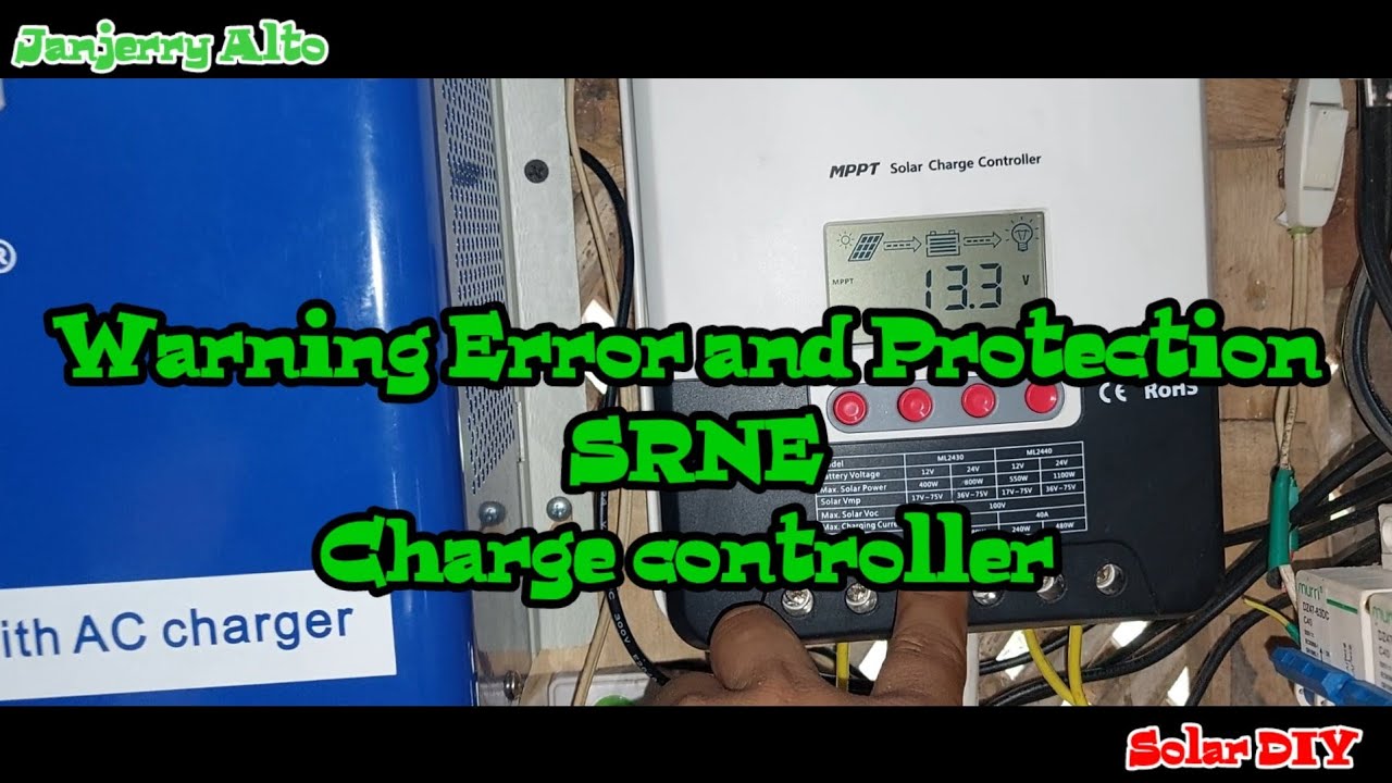 Mppt SRNE Error and protection... - YouTube