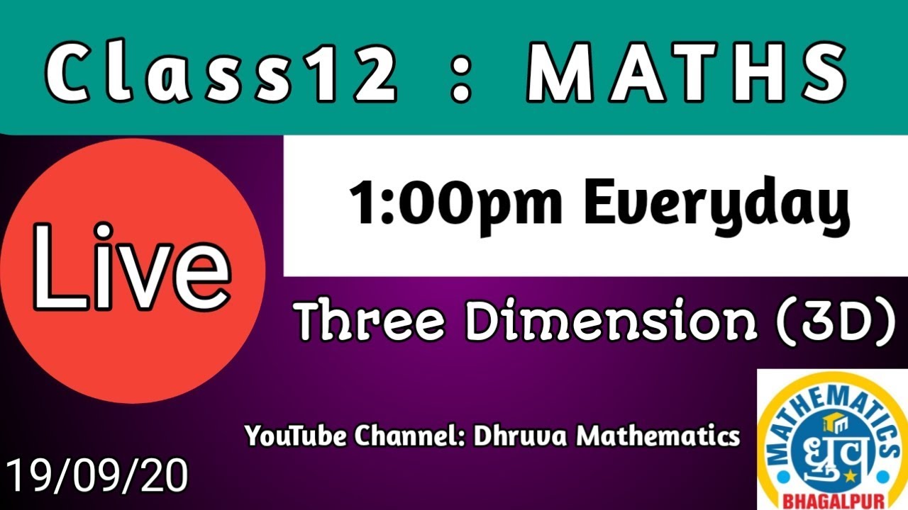 Three Dimension (3D ) Class 12 th Maths - YouTube