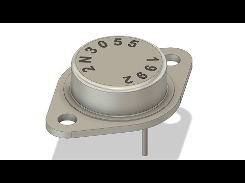 2N3055 Metal Güç Transistörü Modelleme Fusion 360 - Part 1