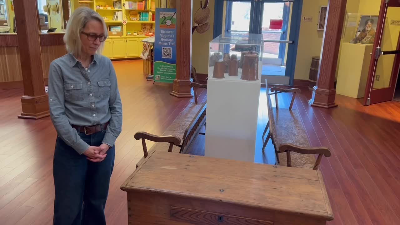 Antique chest on display at the Blue Ridge Institute and Museum - YouTube