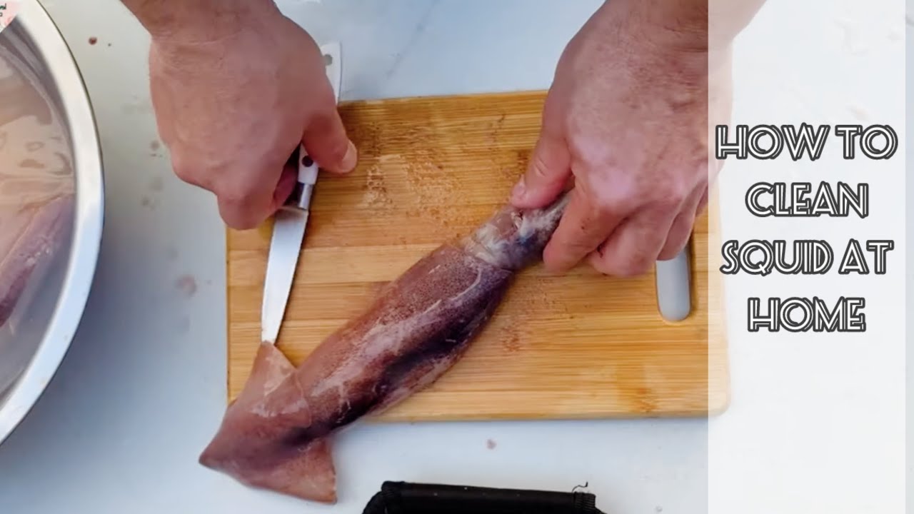 How to clean a squid in a few steps - YouTube