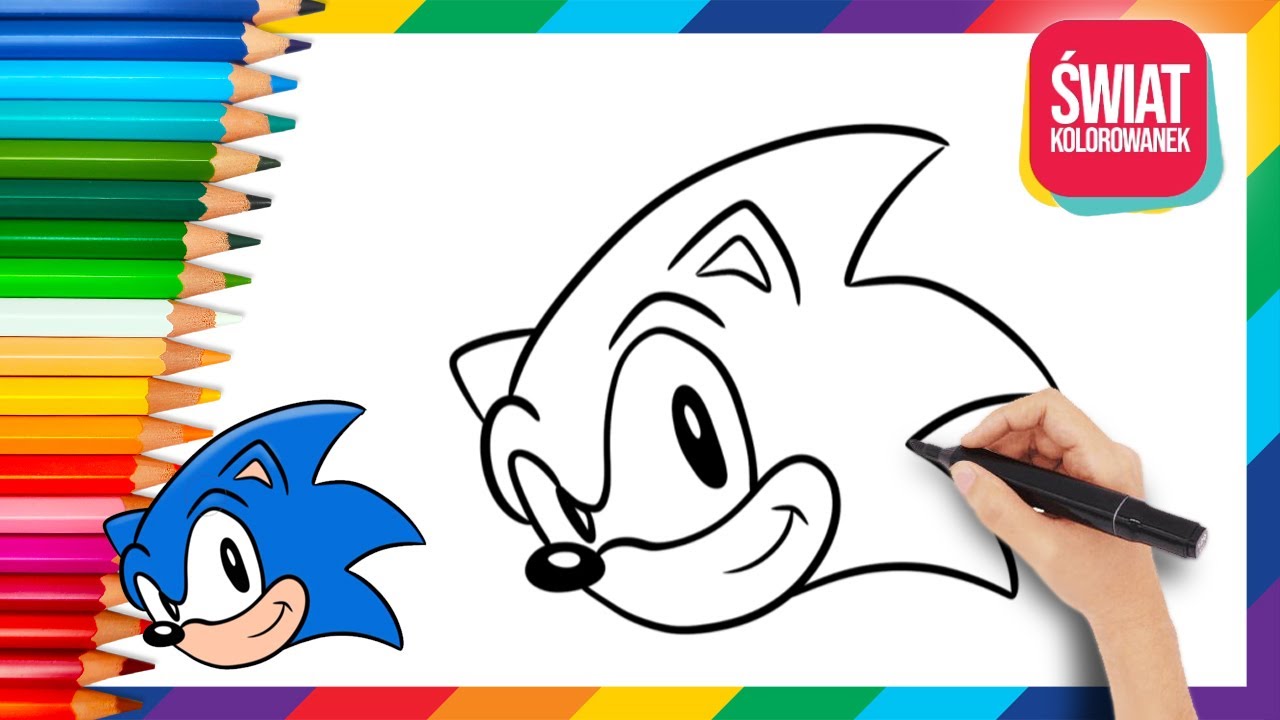 Rysowanie i kolorowanie Sonica / Rysunek Dla Dzieci Sonic - YouTube