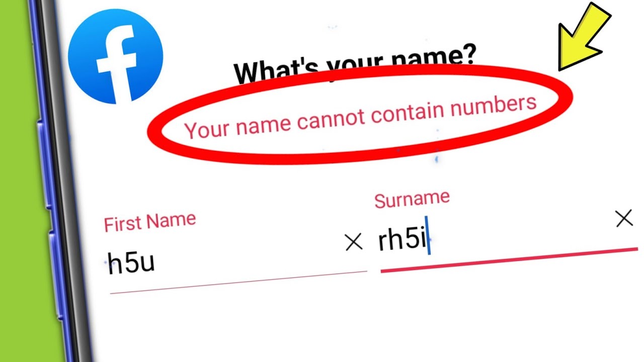 Fix Facebook | Your name cannot contain numbers Problem Solved - YouTube