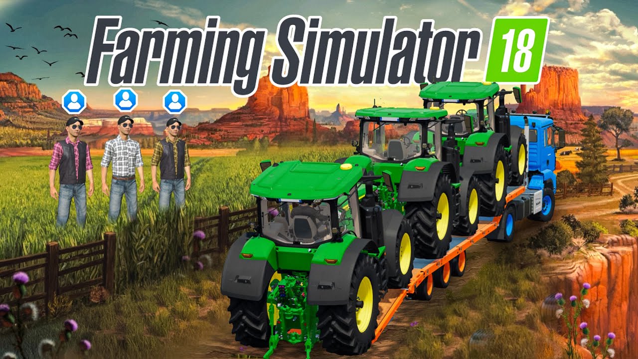 Triple John Deere Moving Grass In Fs18 | Fs18 Multiplayer | Timelapse ...