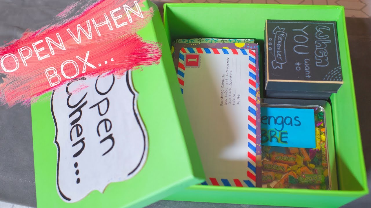 ¡Regalo para cualquier ocasión! OPEN WHEN BOX...🎁 - YouTube