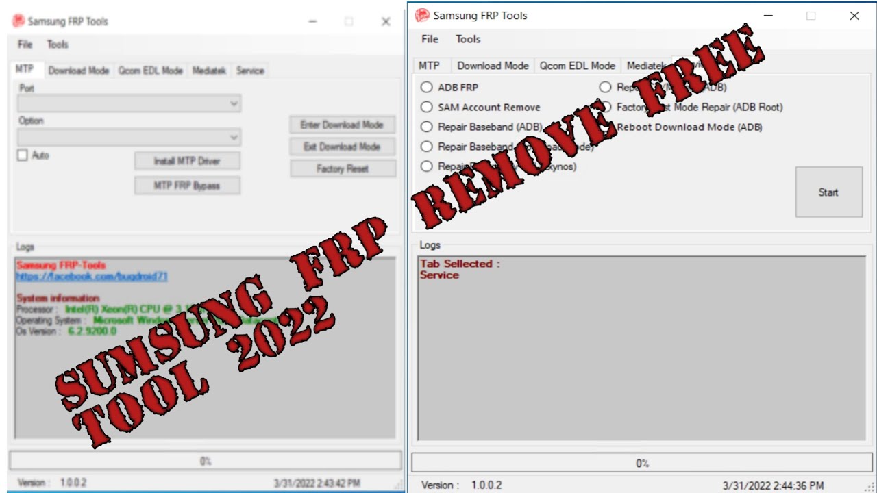Sumsung Frp Remove free Tool 2022 - YouTube