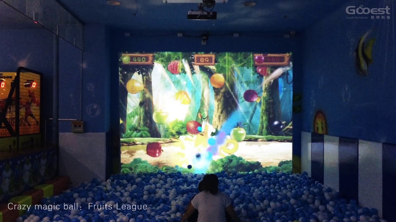 Gooest Interactive Wall 3D ball projection game-Crazy Magic Ball - YouTube