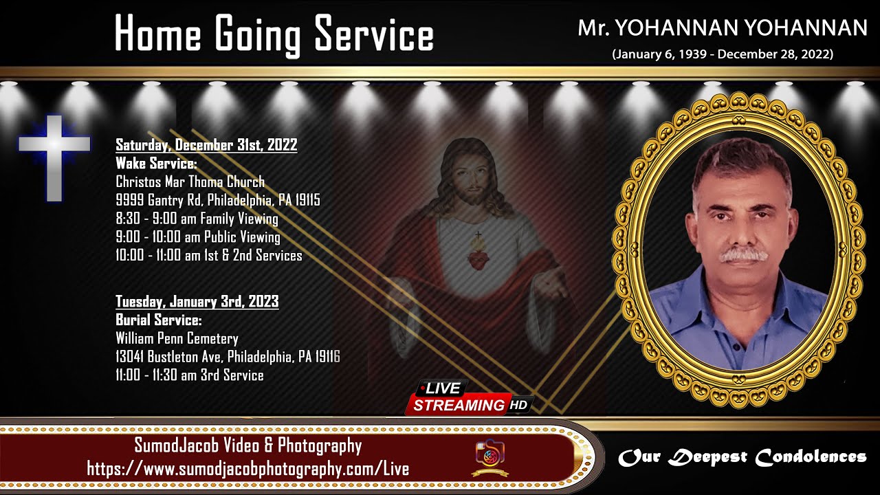 FUNERAL - MR. YOHANNAN YOHANNAN - YouTube