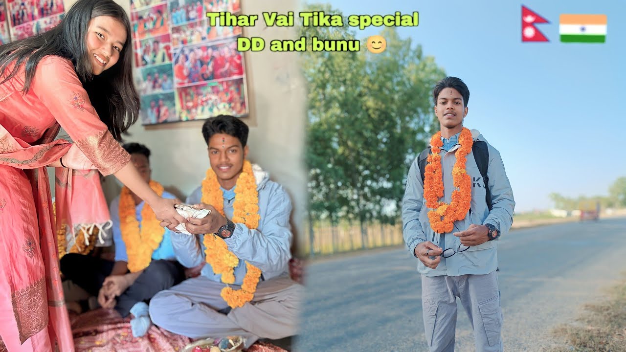 The Cutest Tihar Vai Tika Celebration in Nepal to India Ride 🇳🇵🇮🇳 - YouTube