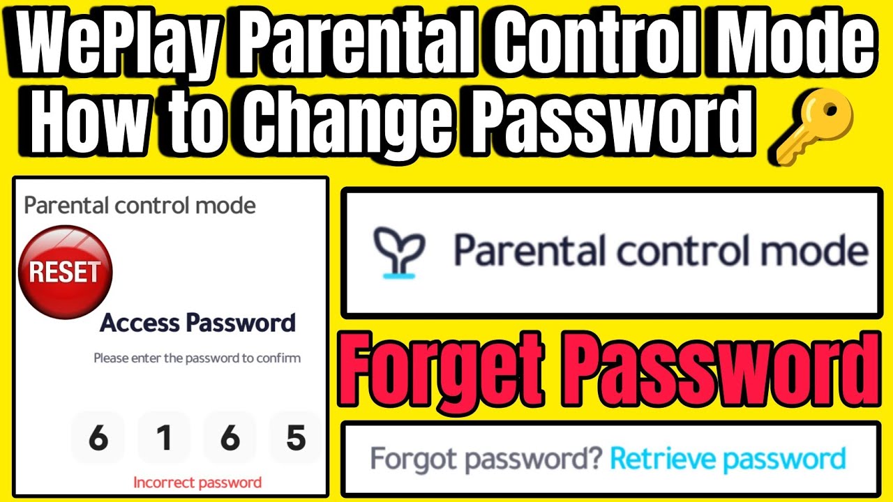 WePlay Parental Control Mode Password Reset | Parental Control Mode how ...