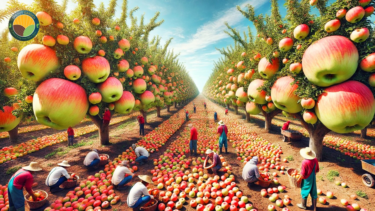 How Farmers Harvest Millions of Apple: Apple Seedlings Production ...