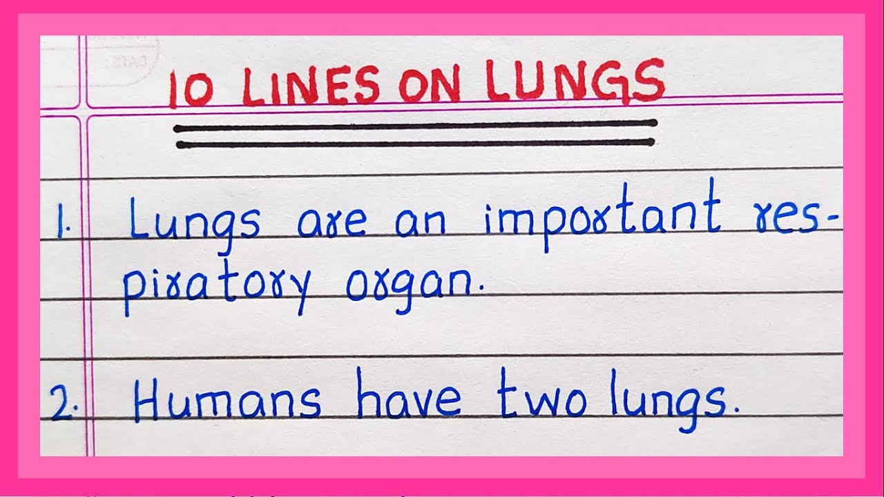 10 Lines on Lungs | in English | Few Lines on Lungs | Human Lungs - YouTube