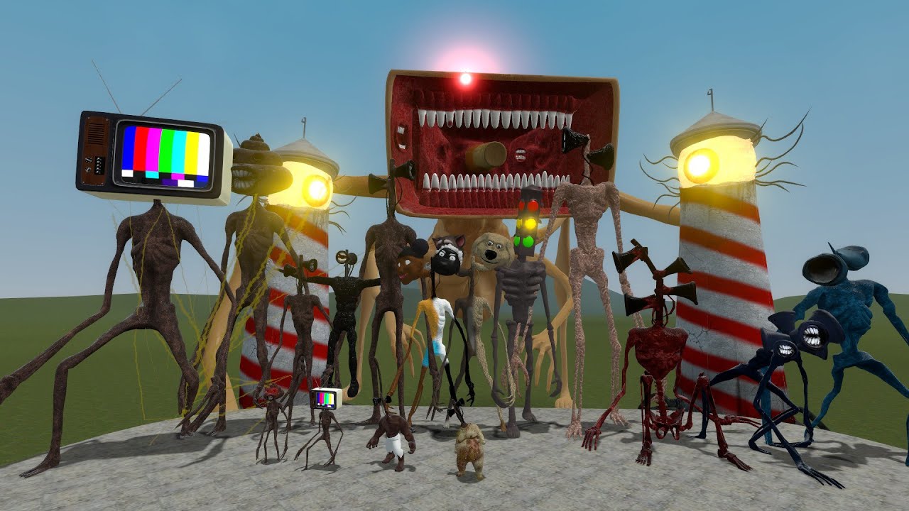 LIGHTHOUSE MONSTER VS MOTHER MEGAPHONE VS HOUSE HEAD OLD VS SIREN HEAD ...