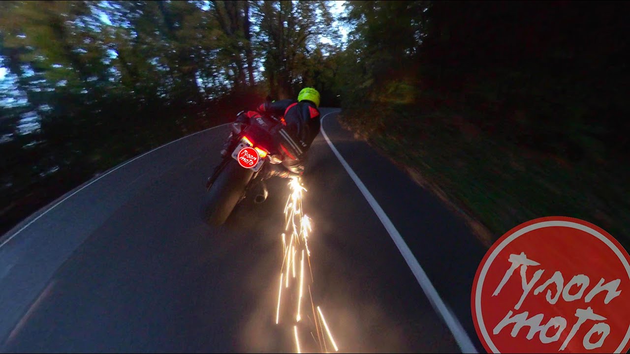 Dusk Ride and Dragging Titanium Knee Sliders // Insta360 One R ...