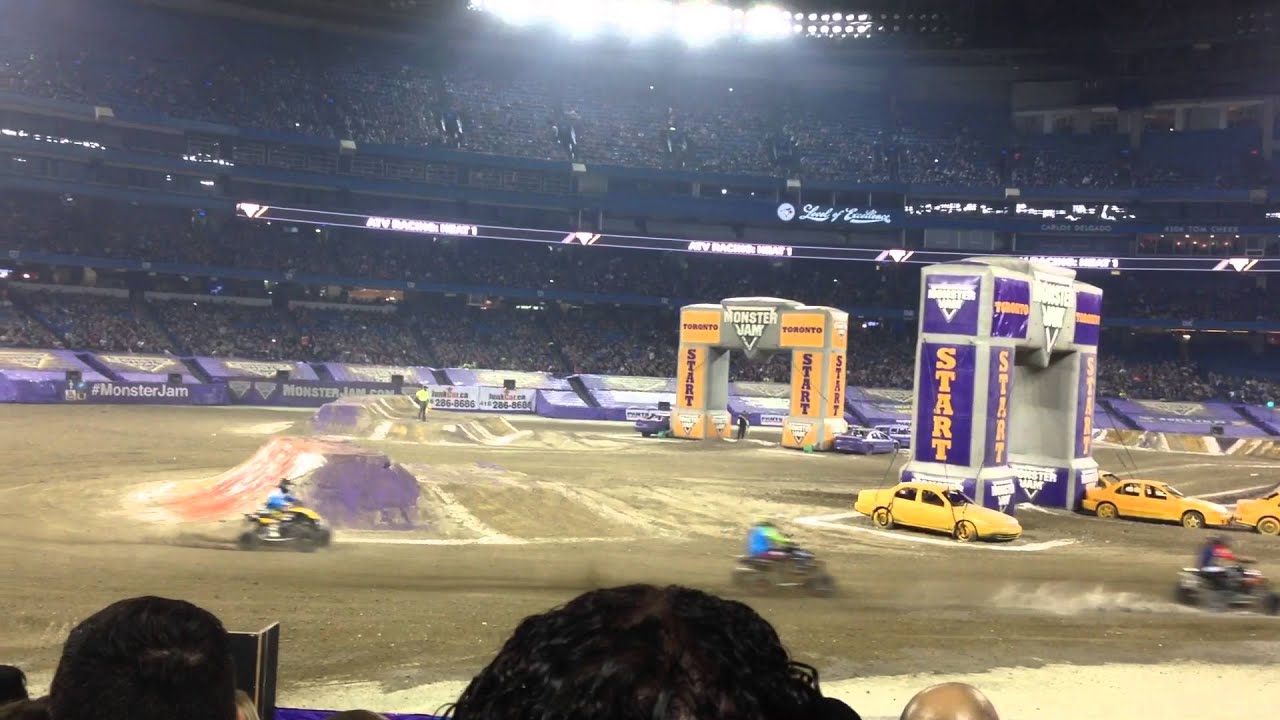 2016 Monster jam Toronto ATV racing - YouTube