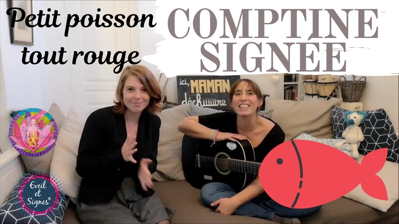 Petit poisson tout rouge - DES COMPTINES ET DES SIGNES avec MuMy Chords ...