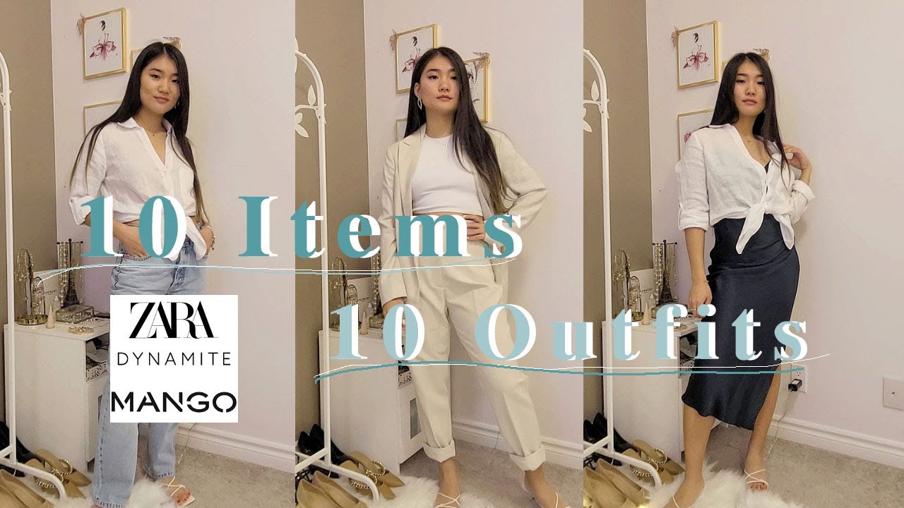 10 ITEMS 10 OUTFITS FOR SPRING | ZARA | DYNAMITE | MANGO | 10×10 ...