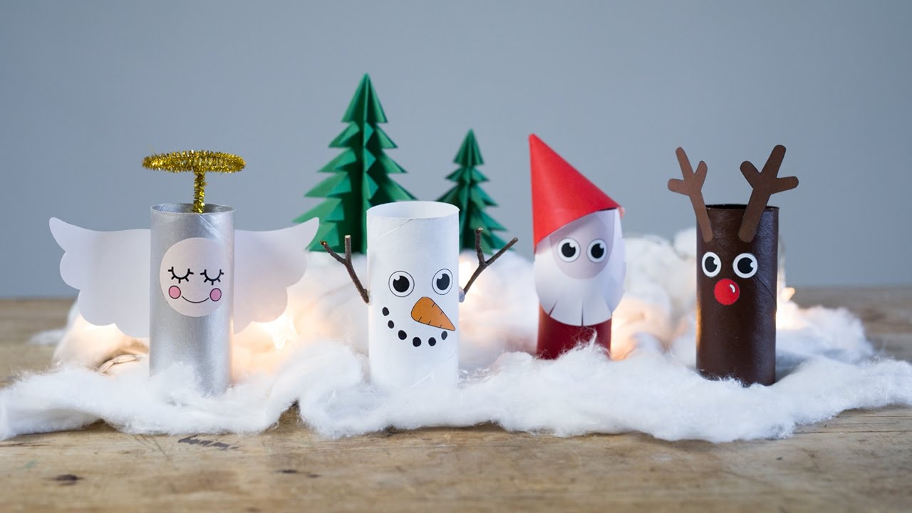 DIY: Christmas landscape from paper rolls by Søstrene Grene - YouTube