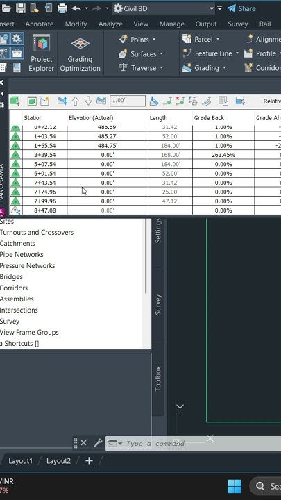 How to Edit Feature Line Using Elevation Editor in Civil 3d? #civil3d # ...