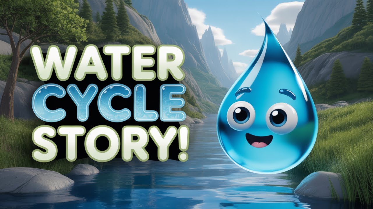 The Water Cycle Story 🌊 | Journey of a Raindrop for Kids - YouTube