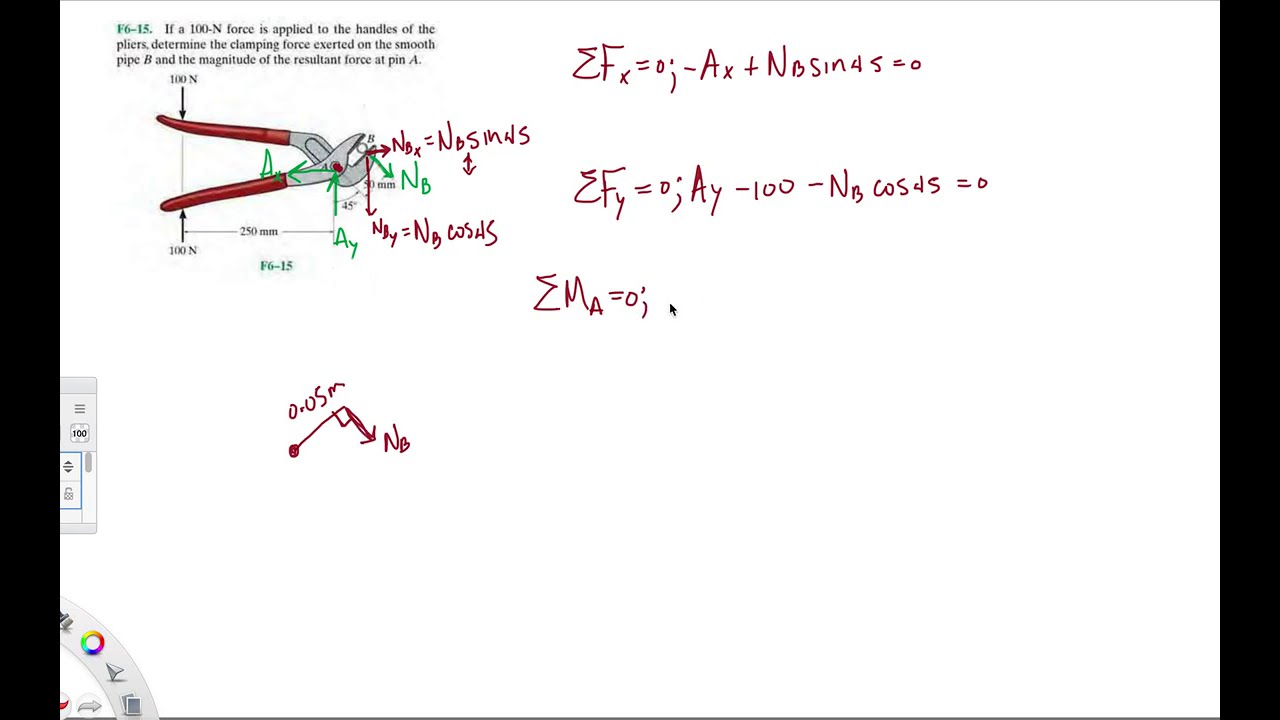 Problem F6-15 Statics Hibbeler 12th (Chapter 6) - YouTube