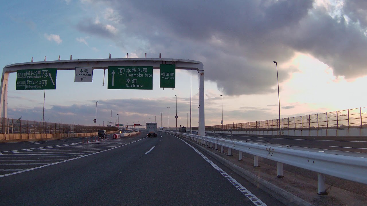 Time lapse Tokyo Japan Shutoko Metropolitan Expressway Bay Shore Route ...