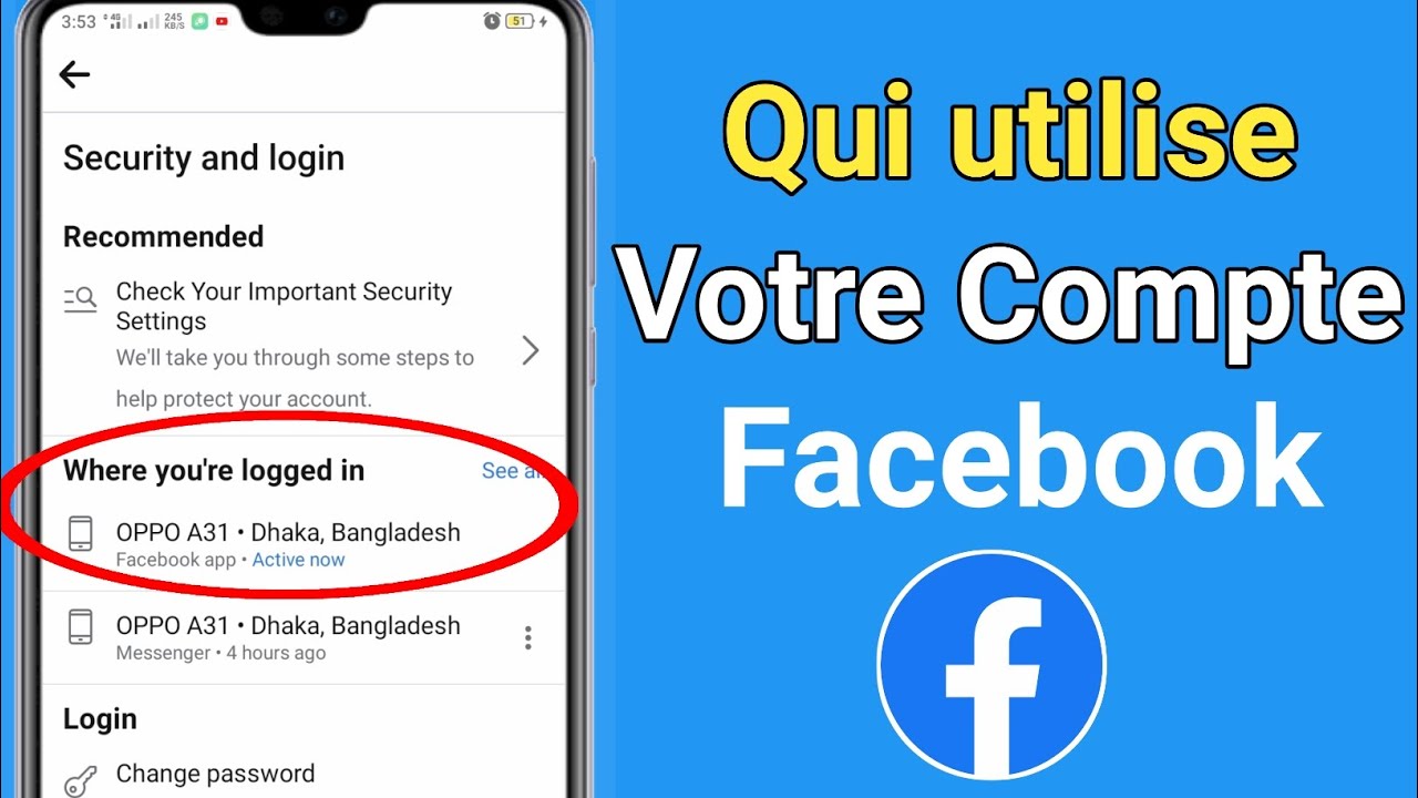 Comment vérifier mon appareil de connexion Facebook || Qui utilise mon ...