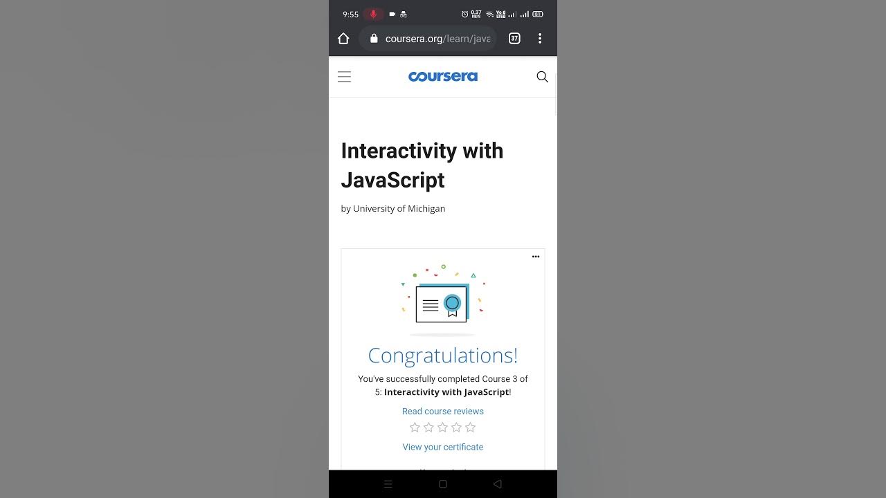 Interactivity with JavaScript | Week 3 Quiz Answer | Coursera - YouTube