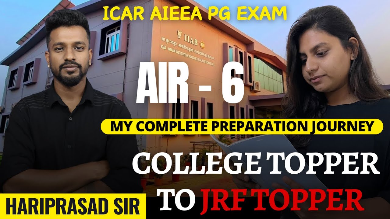 College Topper to ICAR PG Topper|Complete Preparation Journey|Plant ...