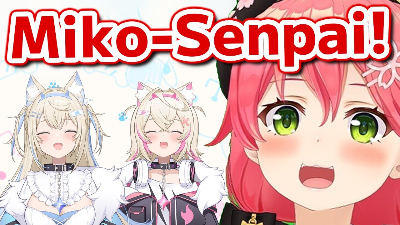 Miko looks so satisfied after getting called "Senpai" by FuwaMoco【Hololive】 - YouTube