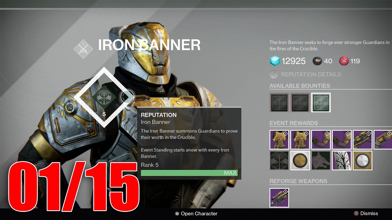Destiny - Iron Banner - Loot, Drops, and Thoughts (01/2015) - YouTube