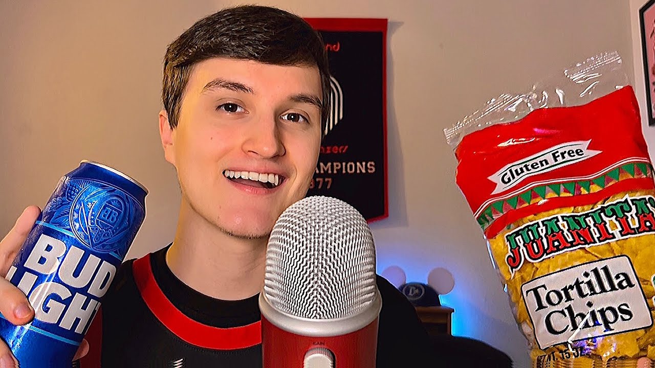 ASMR Chips and Salsa & Drinking with Me (Mukbang) 🌮 - YouTube