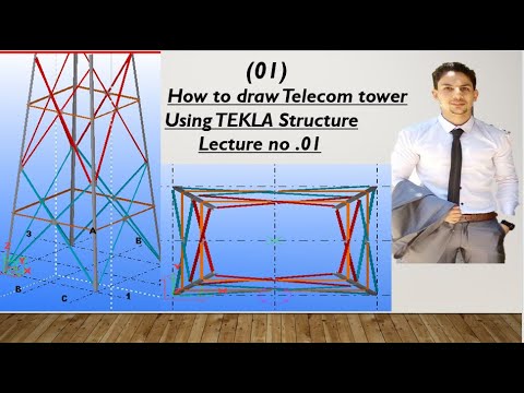 how to draw Telecom tower using Tekla Structure(P01) - YouTube