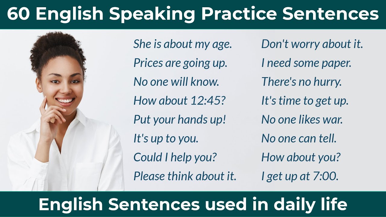 60 Daily use English Sentences || English Speaking Practice Sentences ...