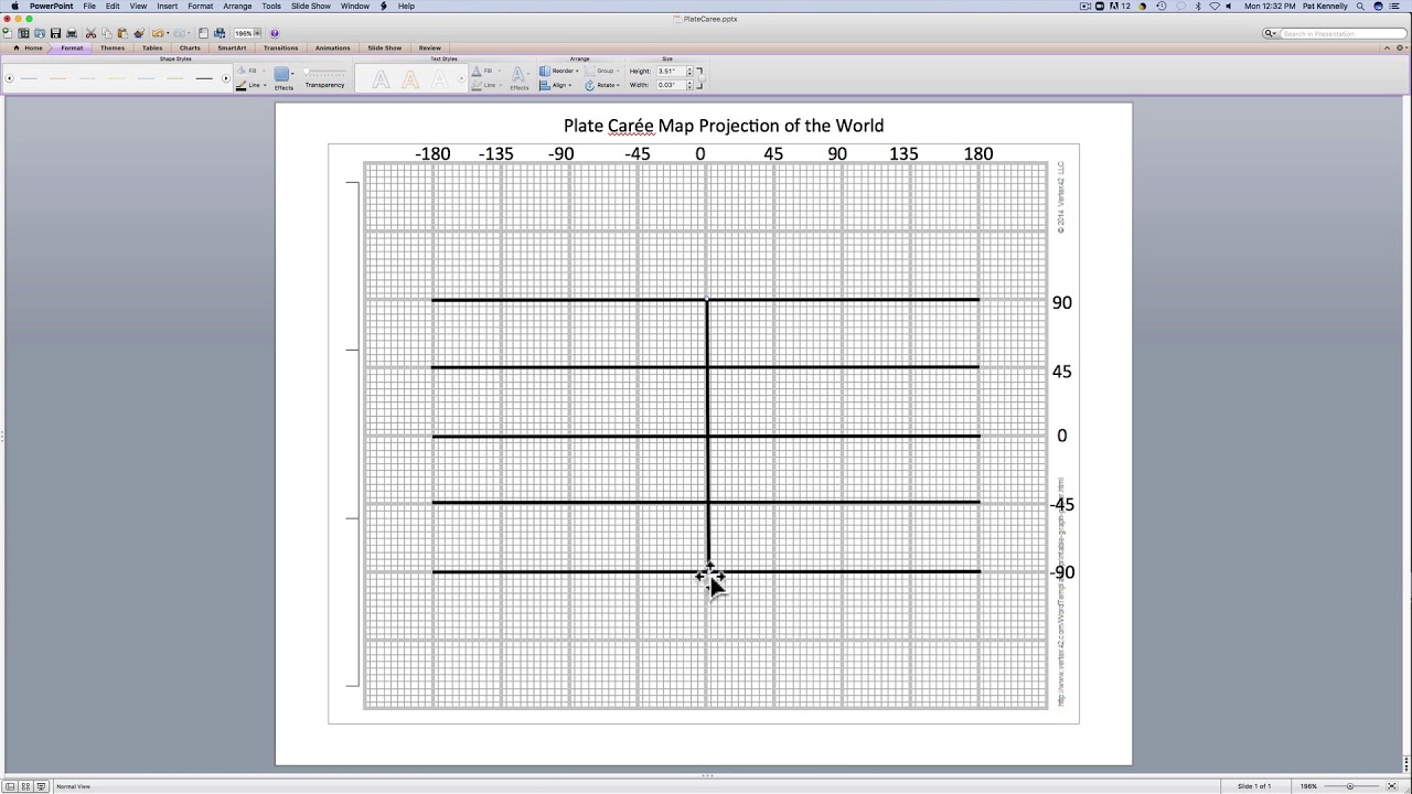 Plate Carée map projection - YouTube