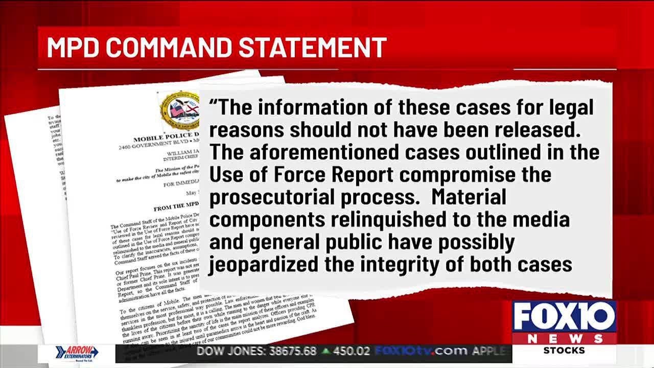 MPD command staff issues statement regarding use of force report - YouTube